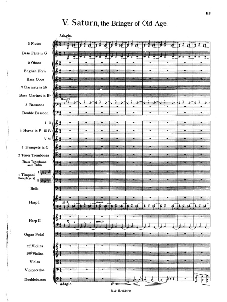 (Free Scores - Com) Holst Gustav The Planets Saturn The Bringer Old Age ...