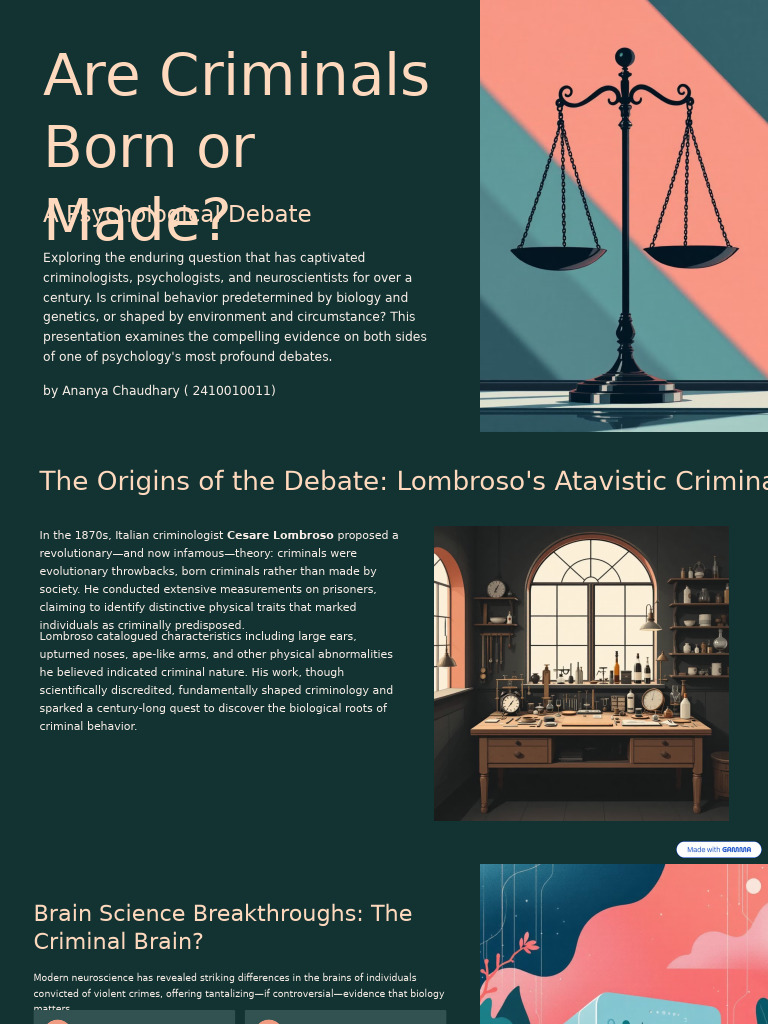 Criminal Behavior: Born or Made? | PDF | Psychology | Criminology