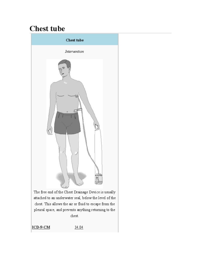 Chest Tube Thoracostomy | PDF