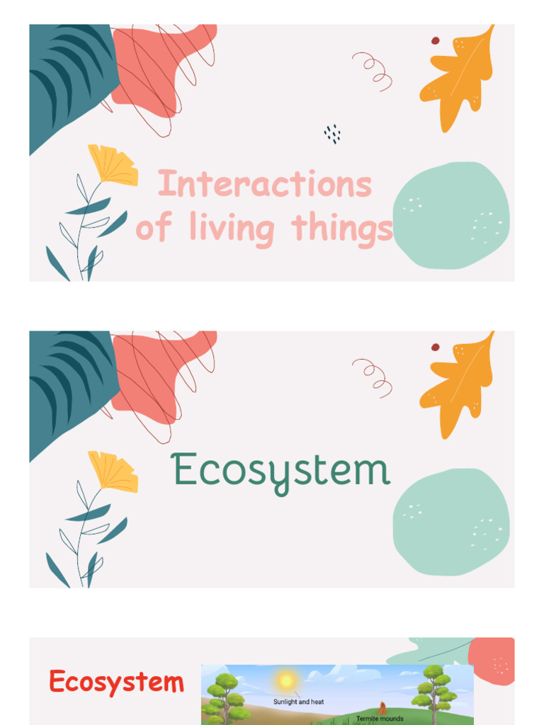 Lesson 2 Interactions of Living Hings | PDF
