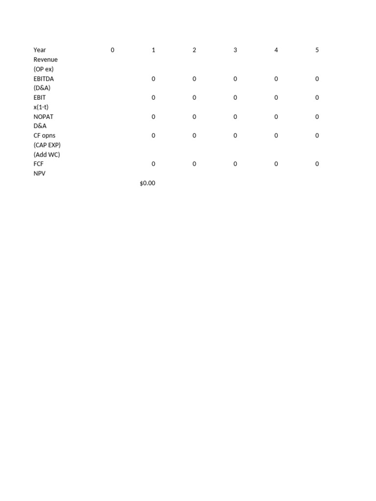 Capital Budgeting Formula Template | PDF