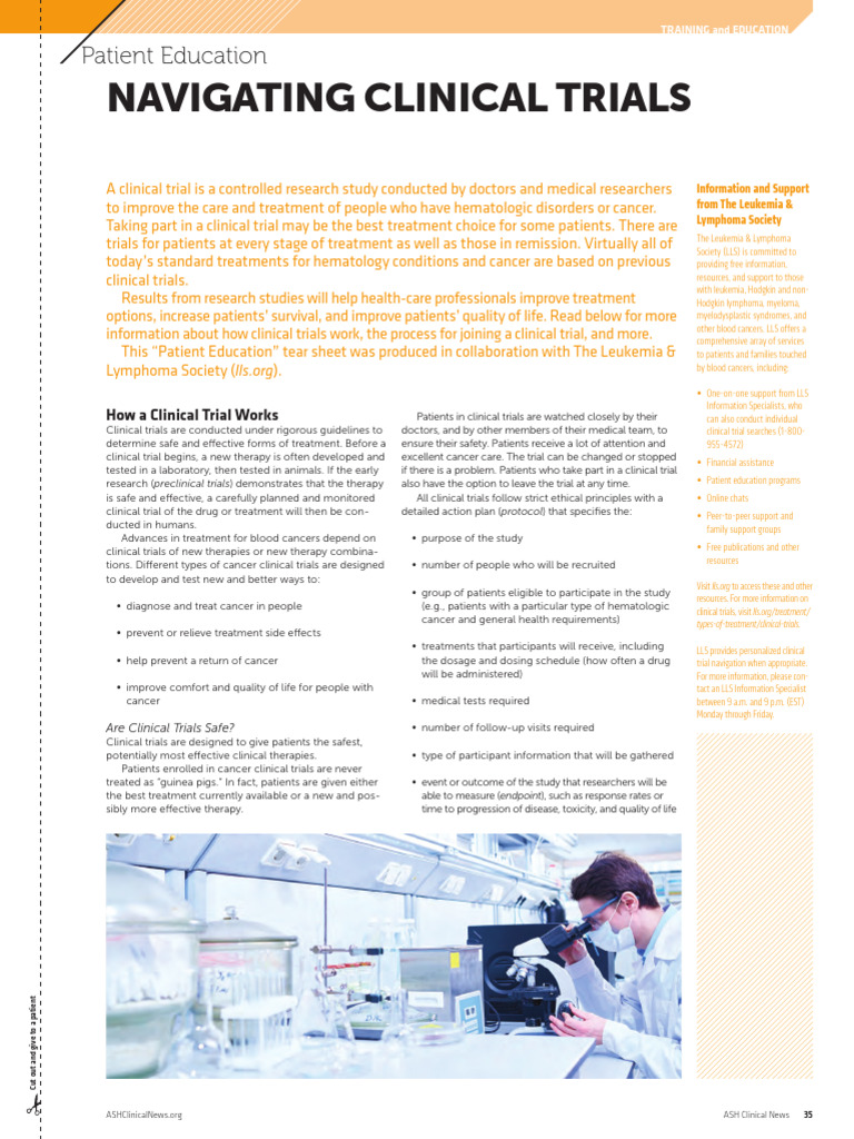 Understanding Clinical Trials for Cancer | PDF | Clinical Trial ...