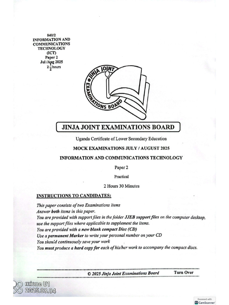 JJEB ICT 840 - 2 Practical 2025 | PDF