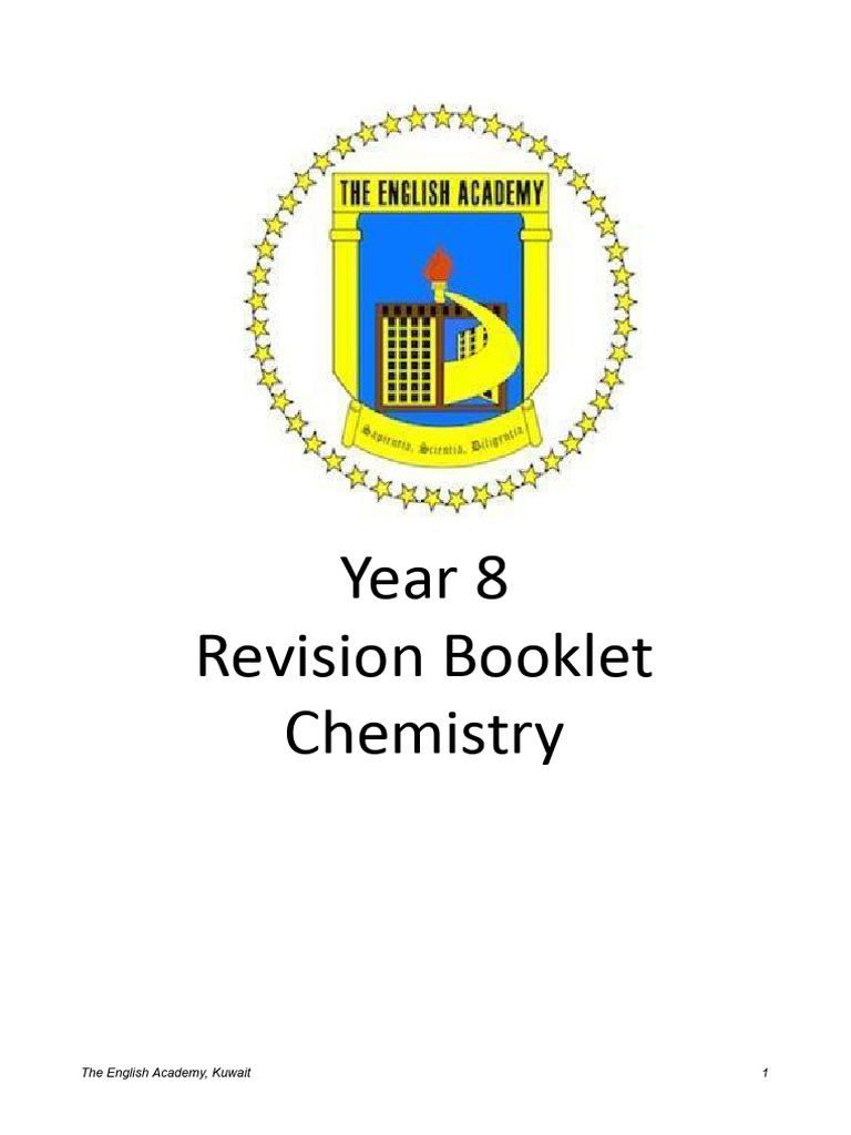Year 8 Chemistry Revision Guide | PDF | Solubility | Water