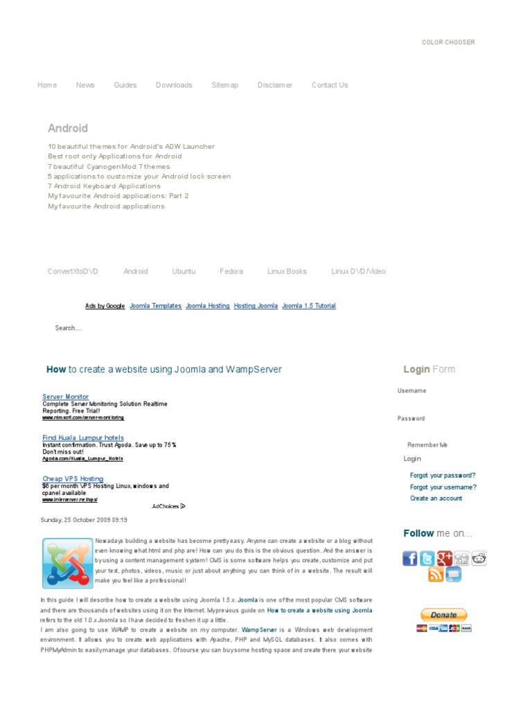 How To Create A Website Using Joomla And Wampserver Pdf Joomla Websites
