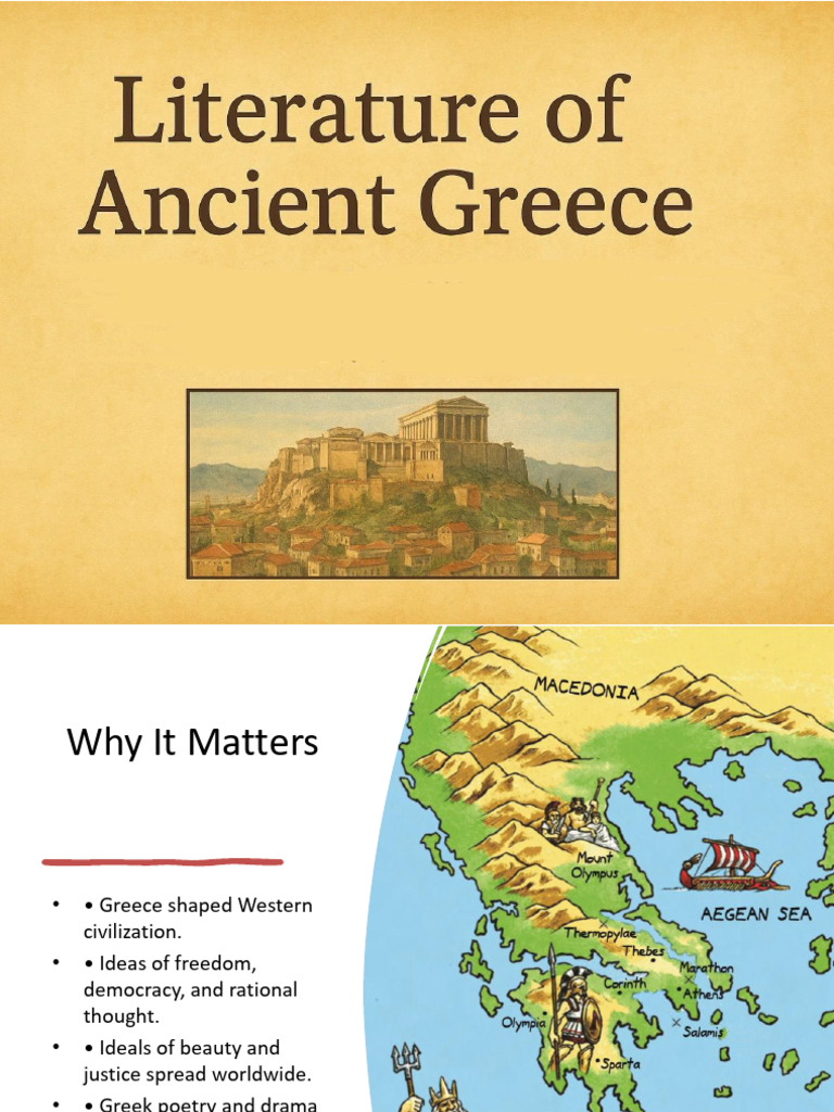 Ancient Greece Literature Grade9 | PDF | Sparta | Greek Literature
