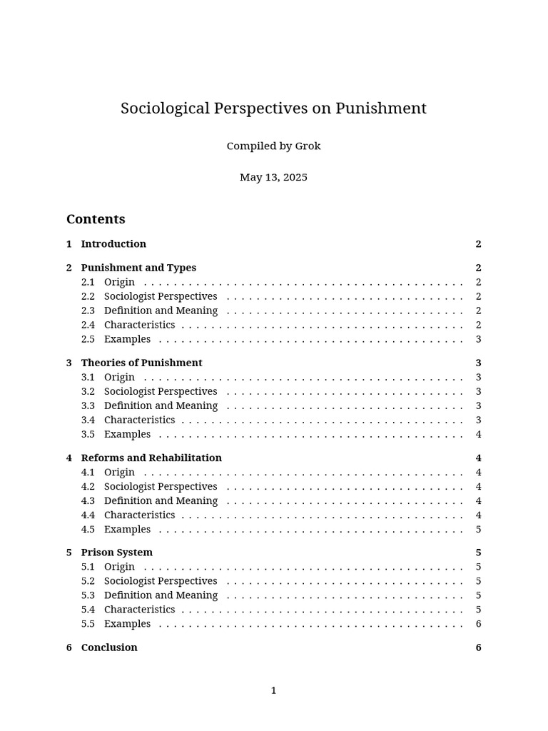 Sociology Unit 3 | PDF | Punishments | Prison