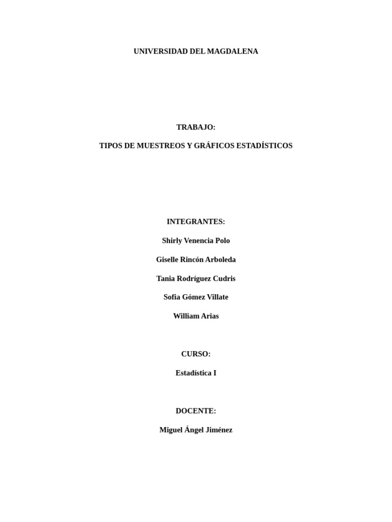 Trabajo Estadistica (1) | PDF | Muestreo (Estadísticas) | Histograma