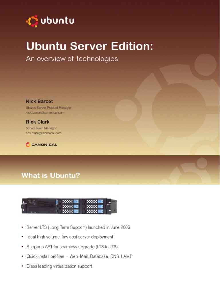 Overview of Ubuntu Server Edition | PDF | Computers