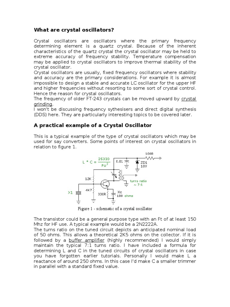 Crystal Oscillator Basics | PDF | Science & Mathematics | Technology ...