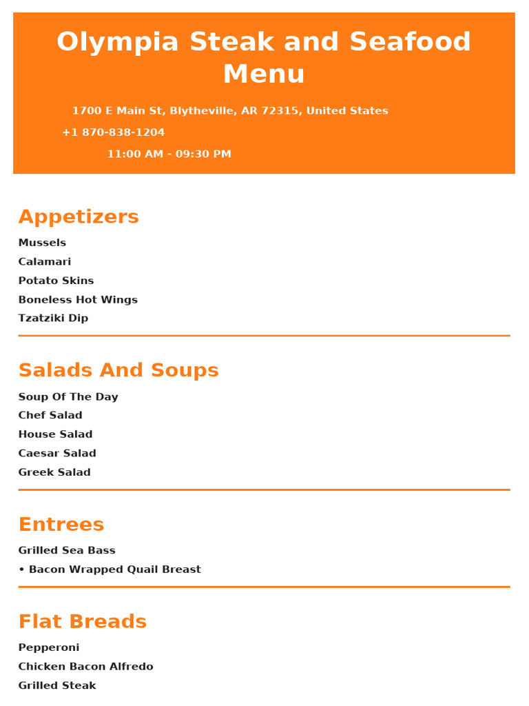 Briggs Menu | PDF | Salad | Bacon