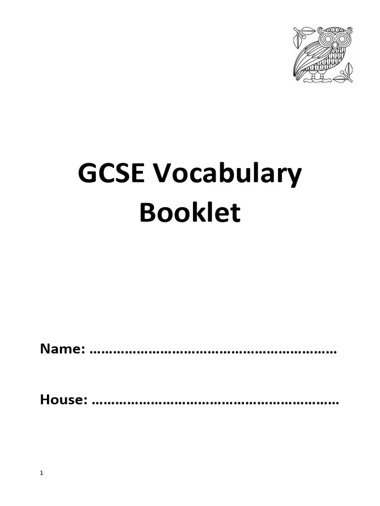 GCSE Vocabulary Learning Guide | PDF | Adjective | Noun