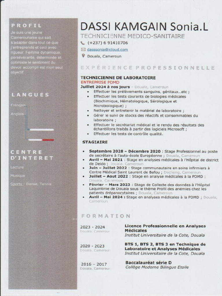 cv sonia | PDF