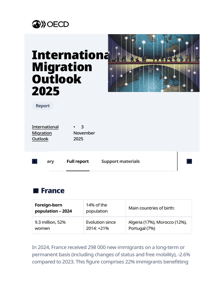 France - International Migration Outlook 2025 - OECD | PDF | Illegal ...