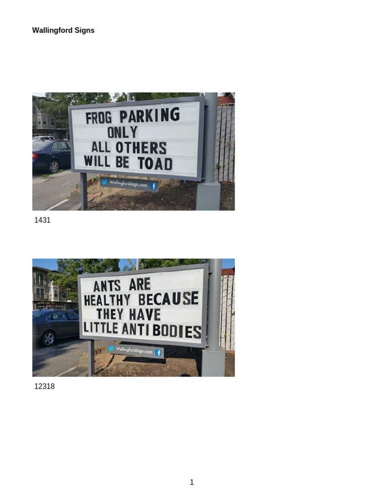 Wallingford Signs | PDF