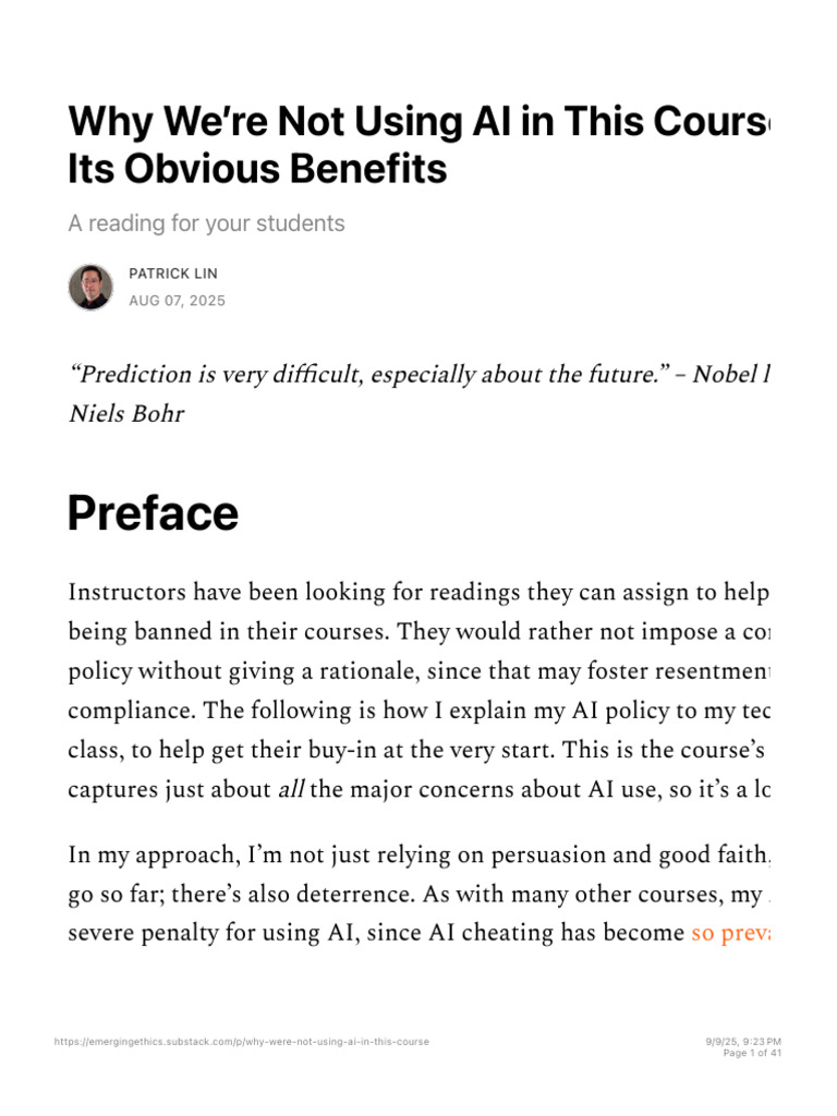 Why We'Re Not Using AI in This Course, Despite Its Obvious Benefits ...