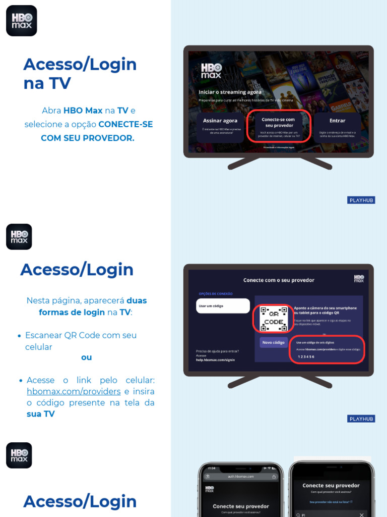 Conecte HBO Max à TV via QR Code | PDF
