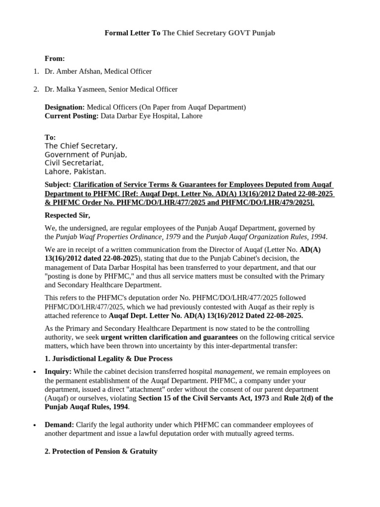 Letter to Psh | PDF | Government