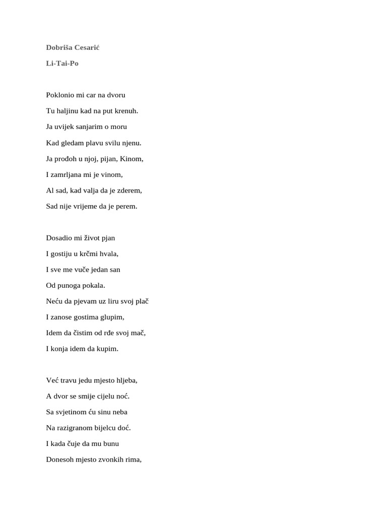 Li Tai Po | PDF