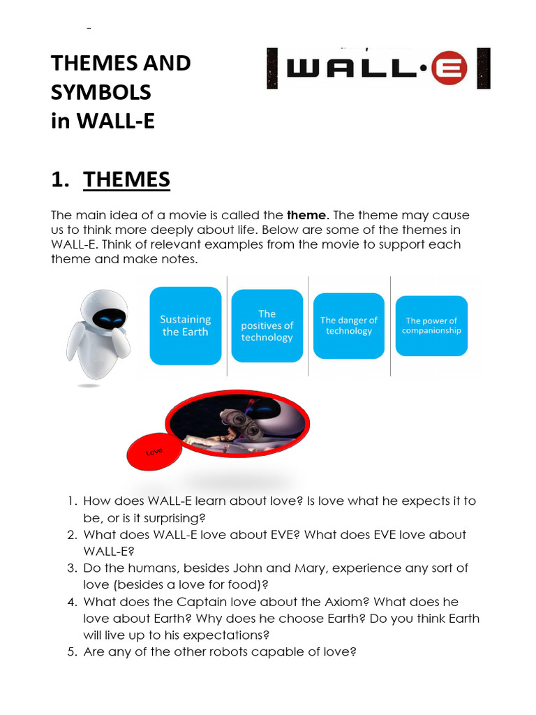 Themes and Symbols in WALL-E Film Study | PDF