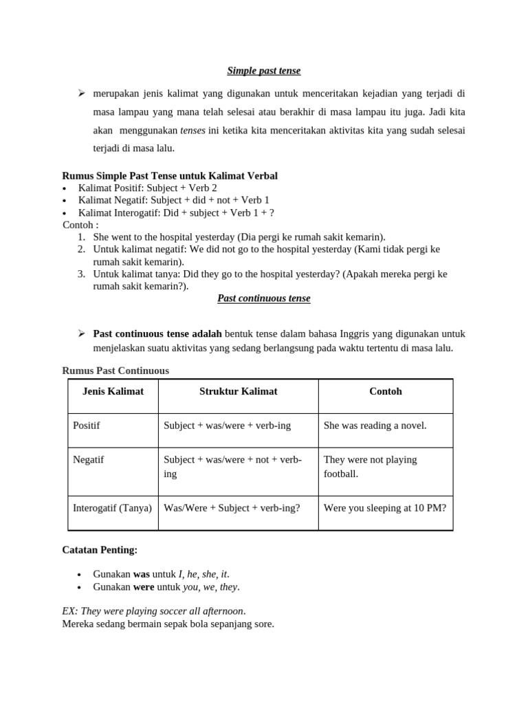 Simple Past Tense | PDF | Perfect (Grammar) | Language Mechanics