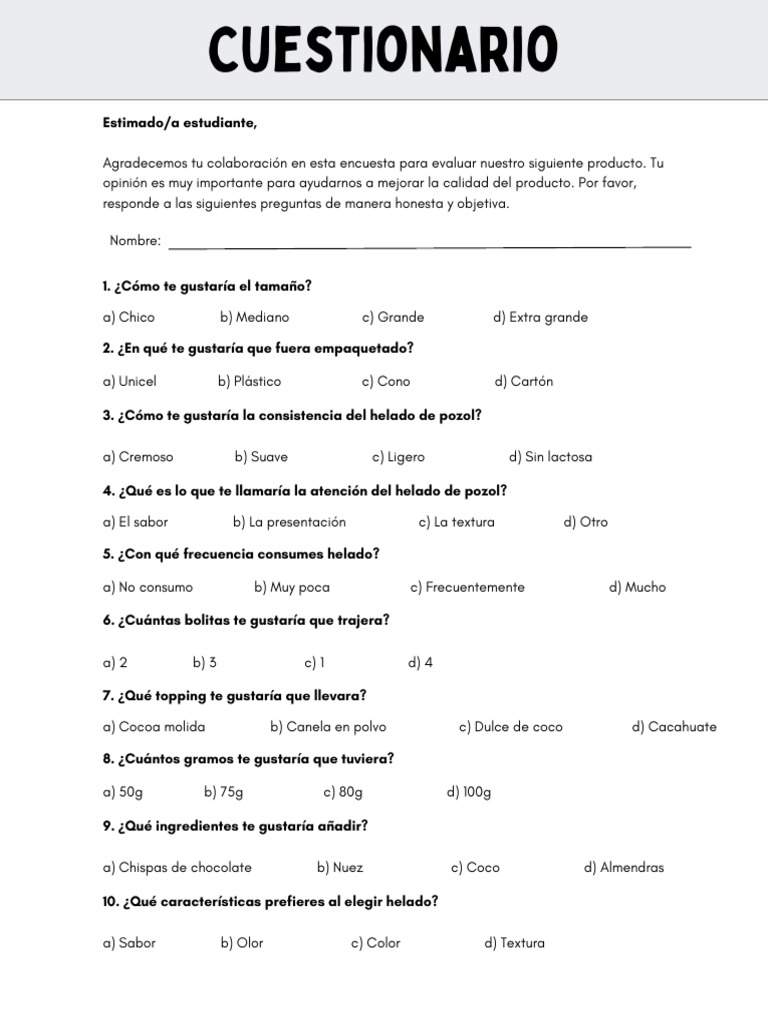 Cuestionario Gerardo | PDF