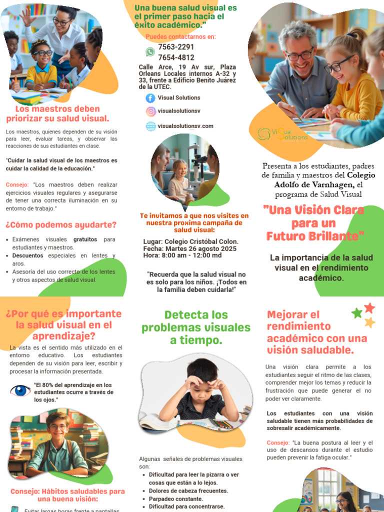Flyer Informativo de Vision Clara Futuro Brillante | PDF | Percepción visual