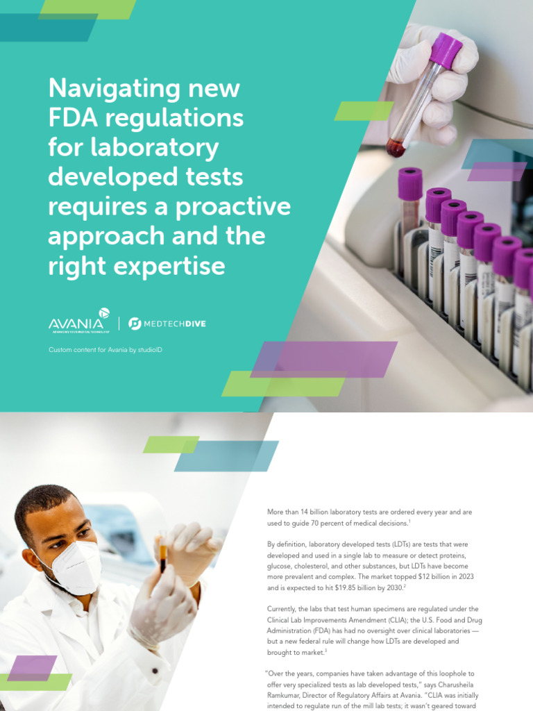 Regulations For Lab Developed Tests - Playbook | PDF | Food And Drug ...
