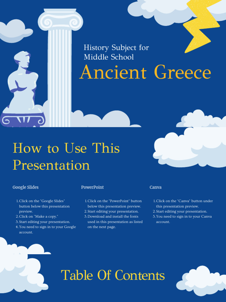 Middle School Ancient Greece Presentation | PDF | Human Communication
