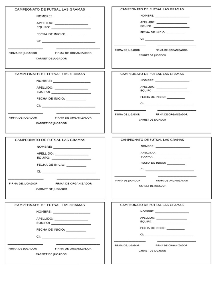Carnet de Campeonato 2024 | PDF
