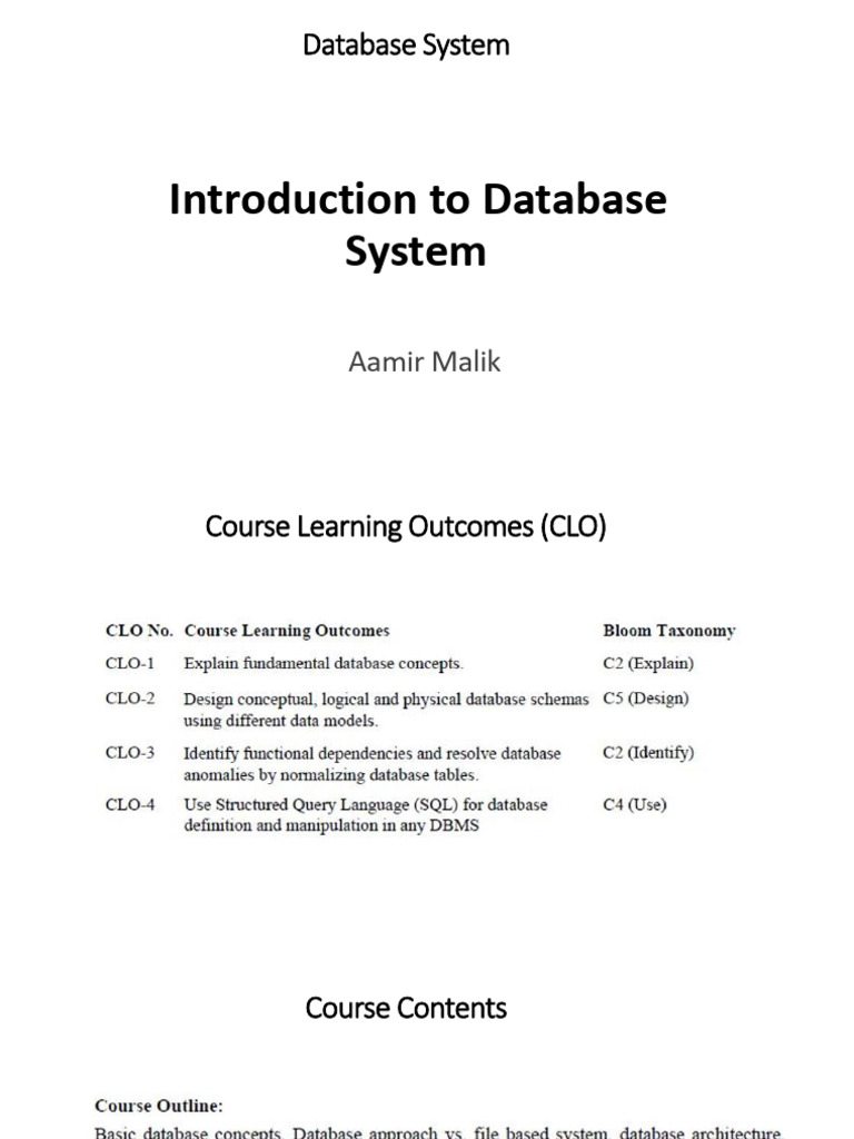 01-Introduction To Database | PDF | Databases | Computer File