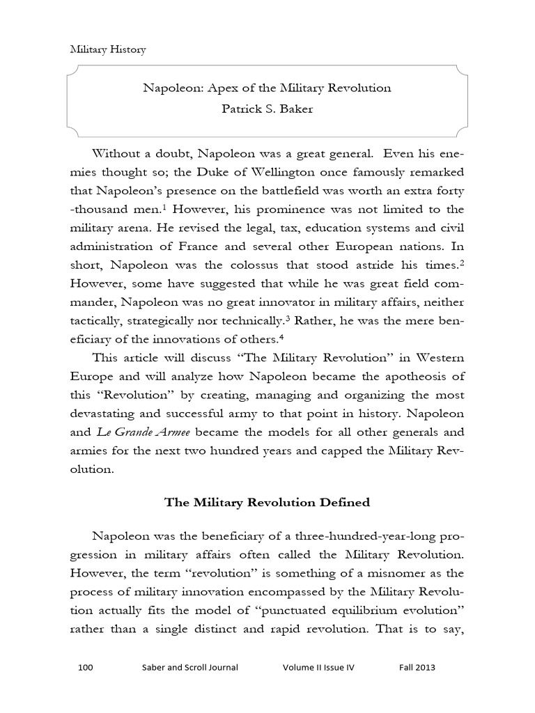 Napoleon Apex of The Military Revolution | PDF | Artillery | Gun