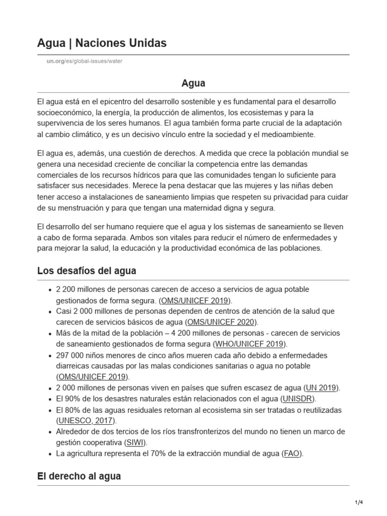 3 - Desafíos Globales Agua | PDF | Agua | Saneamiento