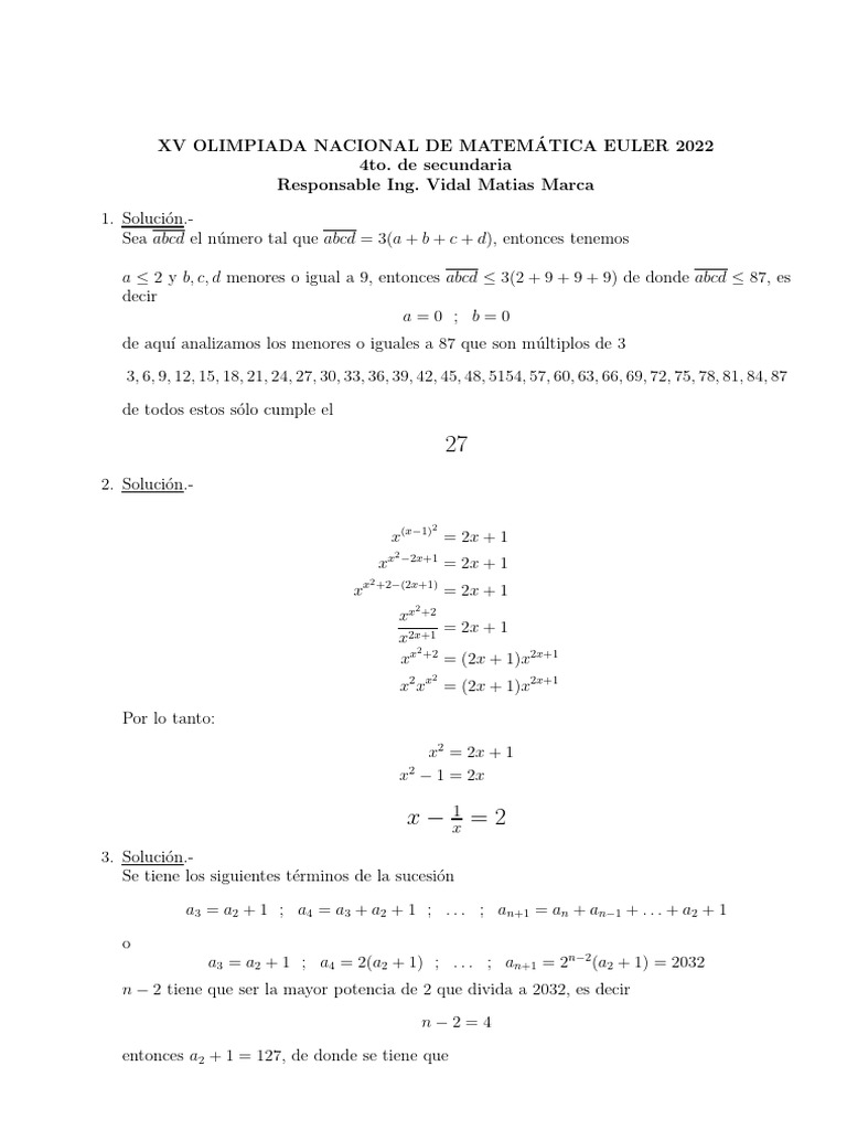 4to Solucion S | PDF