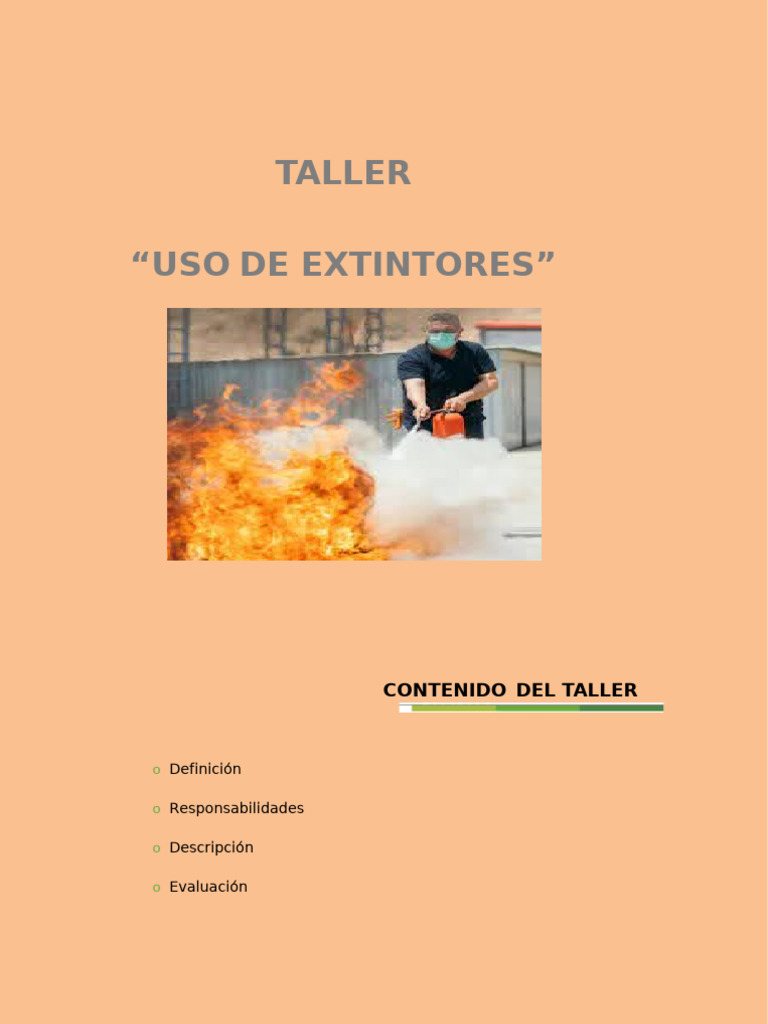 2 Uso de Extintores 2020 | PDF | Combustión | Calor