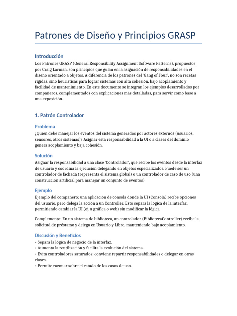 GRASP Unificado | PDF | Tecnologías de la información | Ingeniería ...