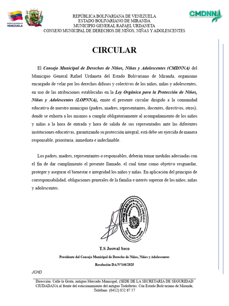 Circular 001 | PDF
