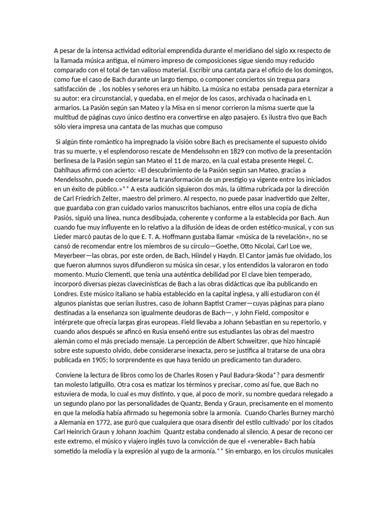 La influencia de Bach en la música clásica | PDF | Johann Sebastian ...
