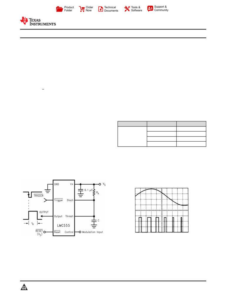 lmc555 | PDF | Electronic Oscillator | Computer Engineering