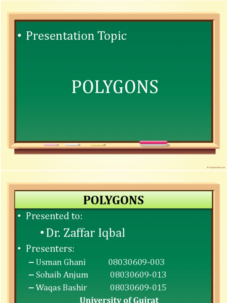 Presentation Topic: Polygons | PDF | Rectangle | Triangle