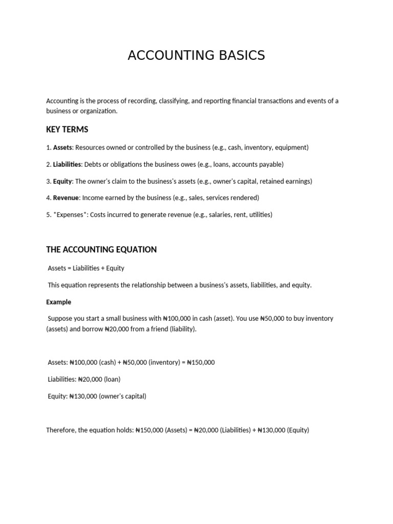 Accounting For Beginners | PDF
