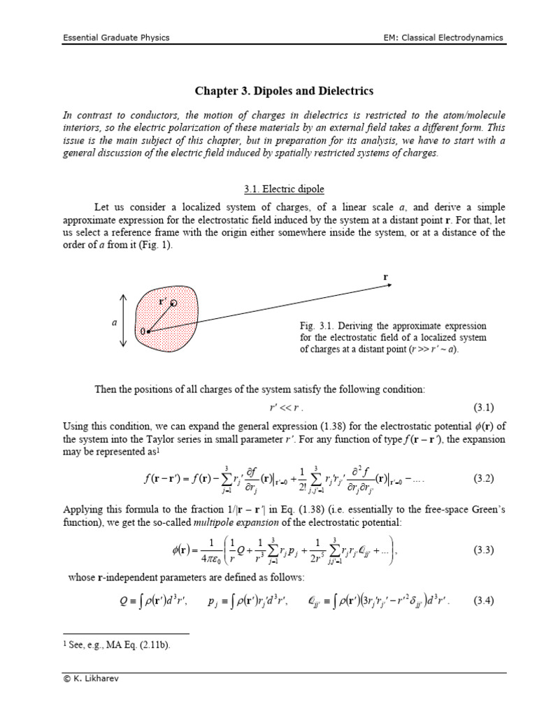 EM Chapter 03 | PDF | Dipole | Dielectric