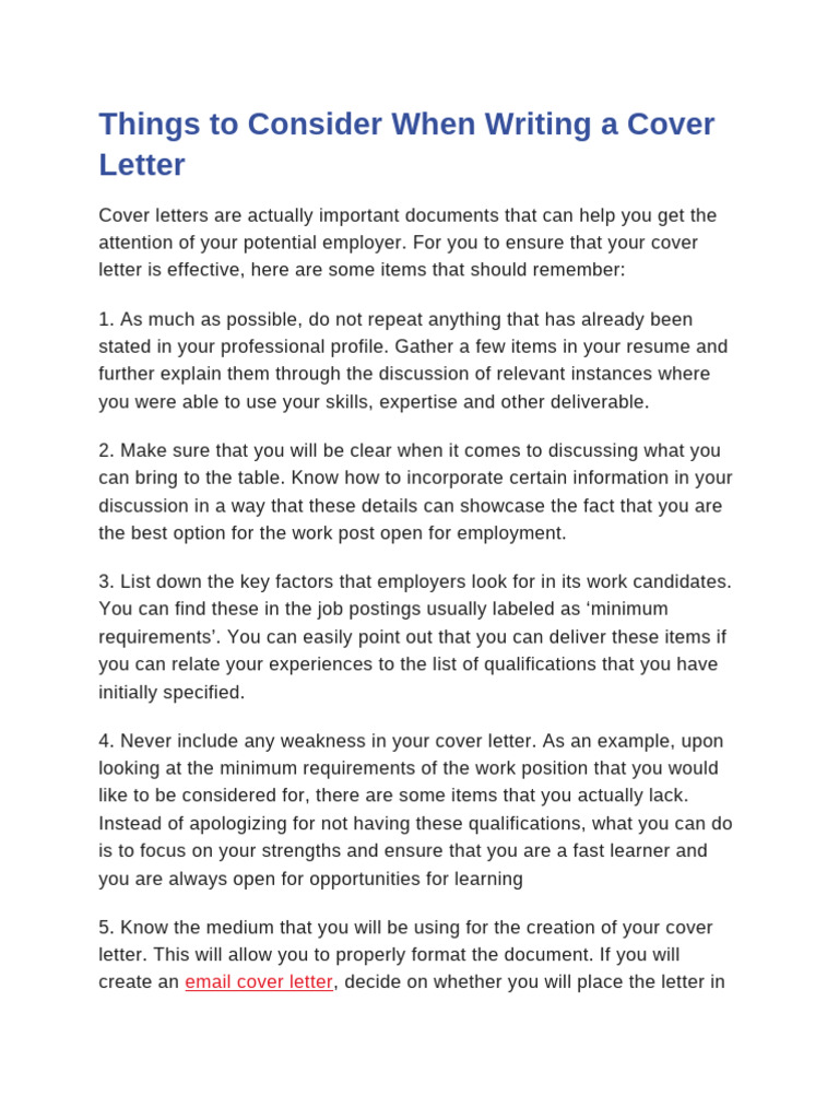 Essential Tips for Writing Cover Letters | PDF