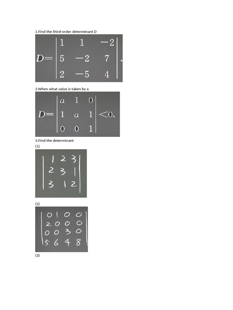 Determinant 1 | PDF