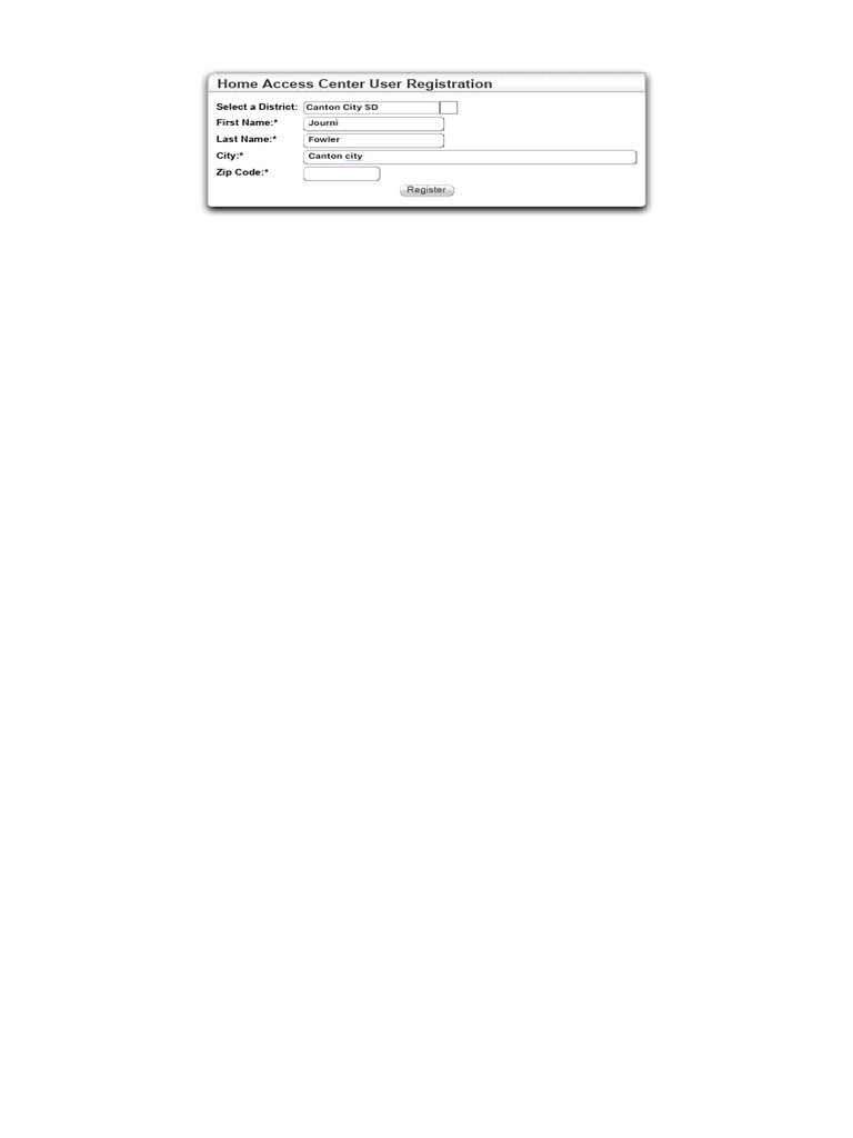 Home Access Center Registration Guide | PDF