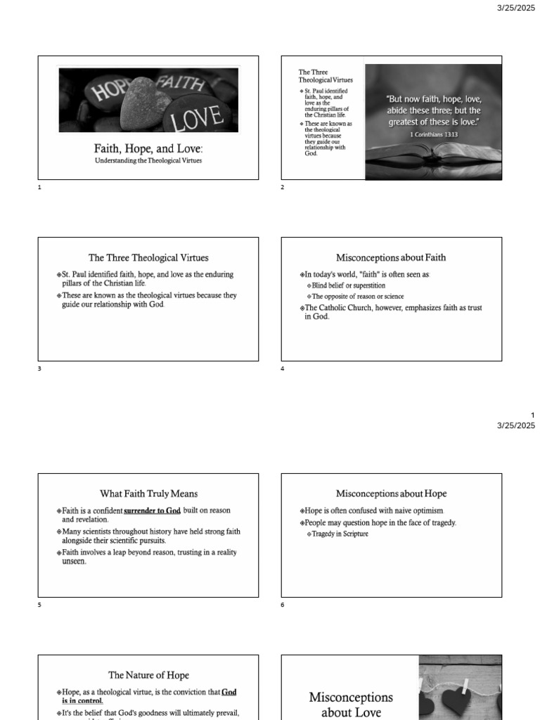 Handout - Faith, Hope and Love | PDF