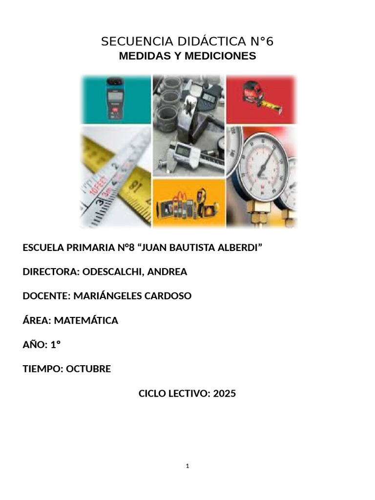 Medidas y Mediciones en Matemática 1º | PDF | Medición | Calendario