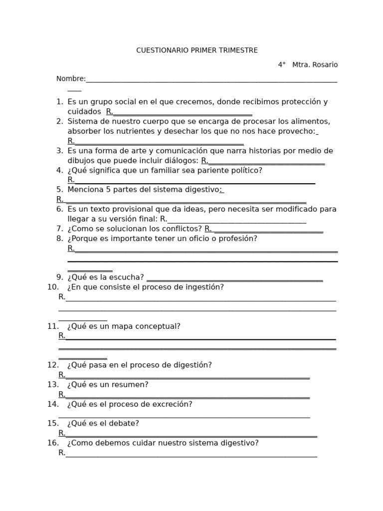 Preguntas | PDF | Las emociones | Conceptos psicologicos
