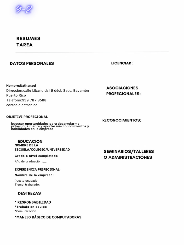 Curriculum CV Resume Profesional Academico Minimalista Simple Blanco_20251108_161515_0000 | PDF