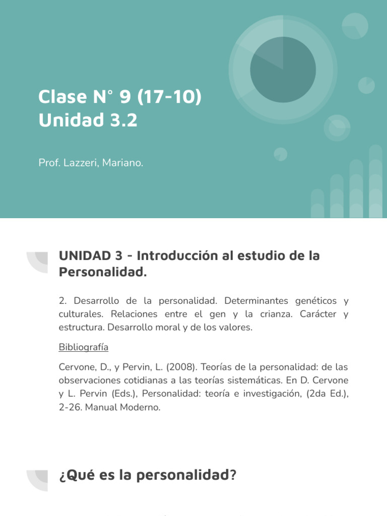 Clase NÂ° 9 (17-10) U.3 | PDF | Naturaleza versus crianza | Epigenética